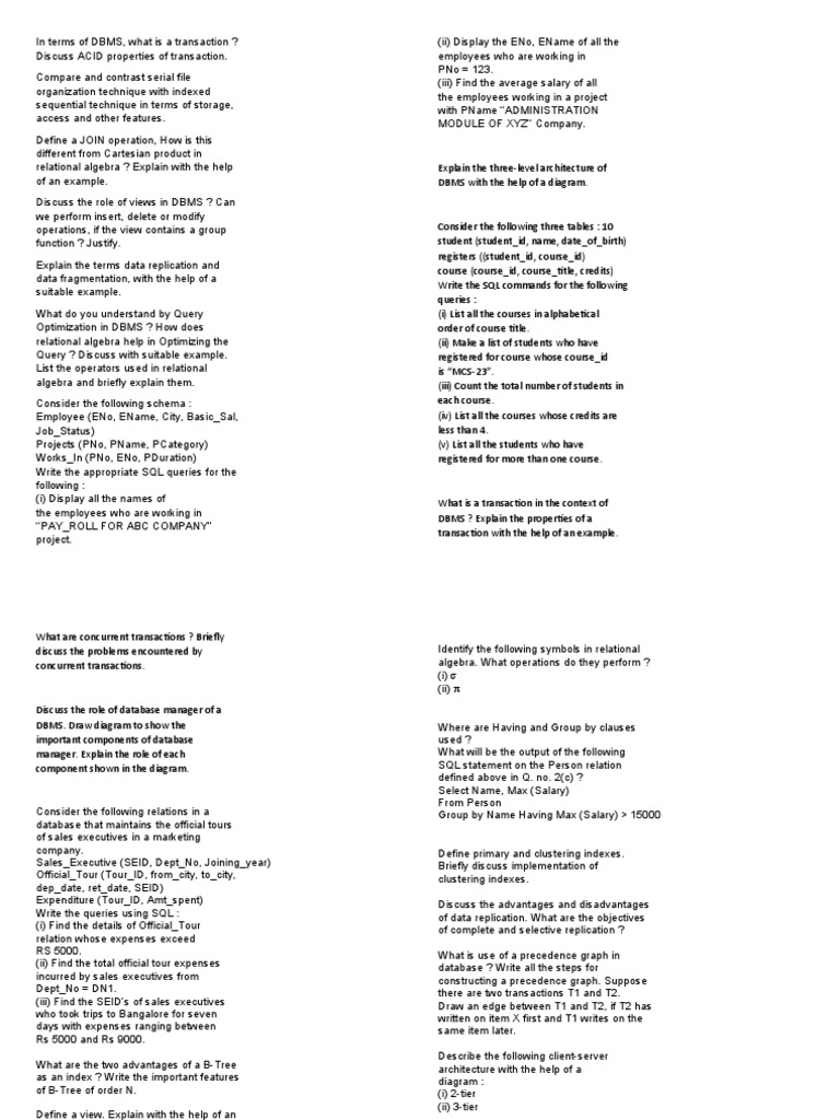 DBMS Ip | Download Free PDF | Databases | Database Index