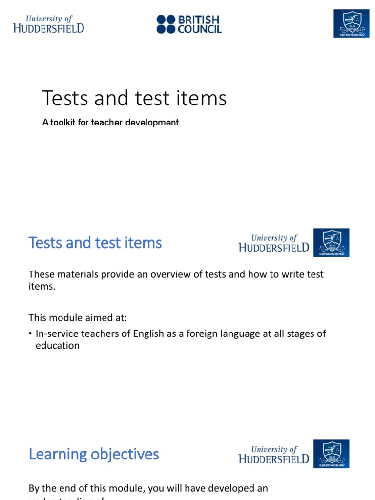 Toolkit 5 - Tests and Test Items | PDF | Multiple Choice | Validity ...
