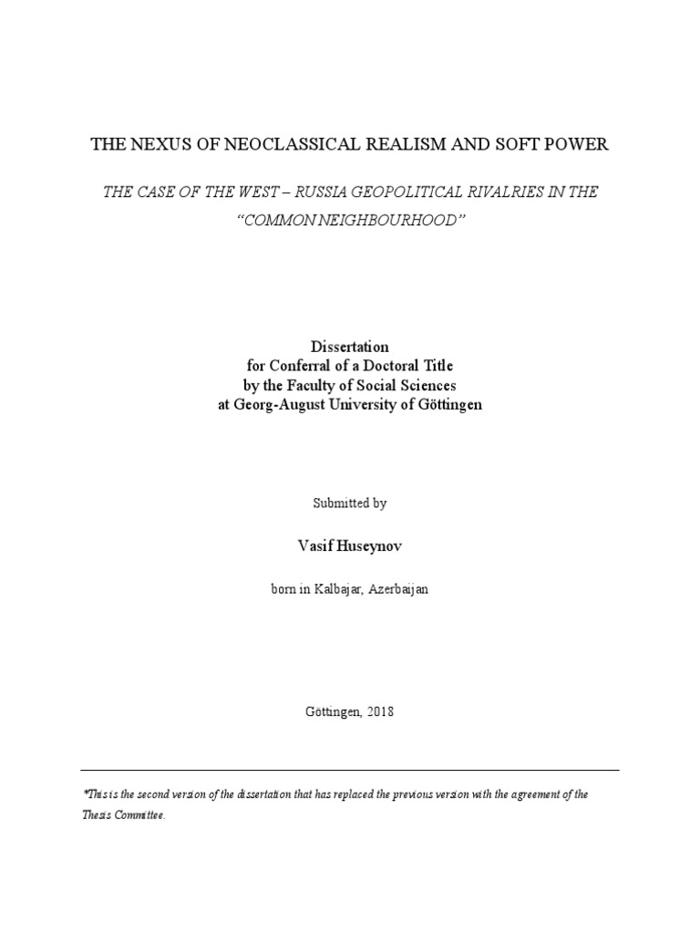 Neoclassical Realism and Soft Power | PDF | International Relations ...