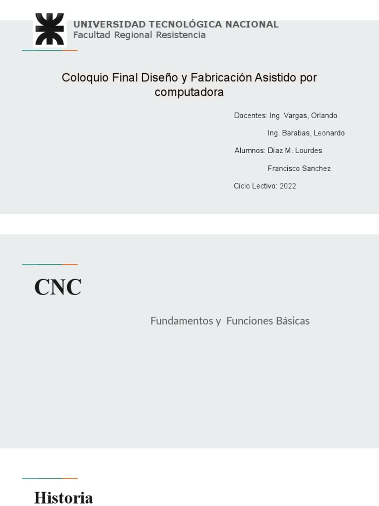 CNC Presentación Final | PDF | Control numerico | Programa de computadora