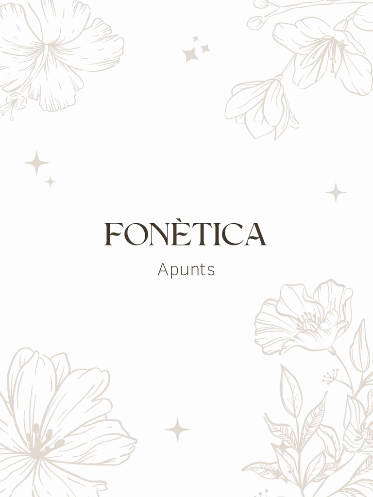 Fonètica: Apunts | PDF