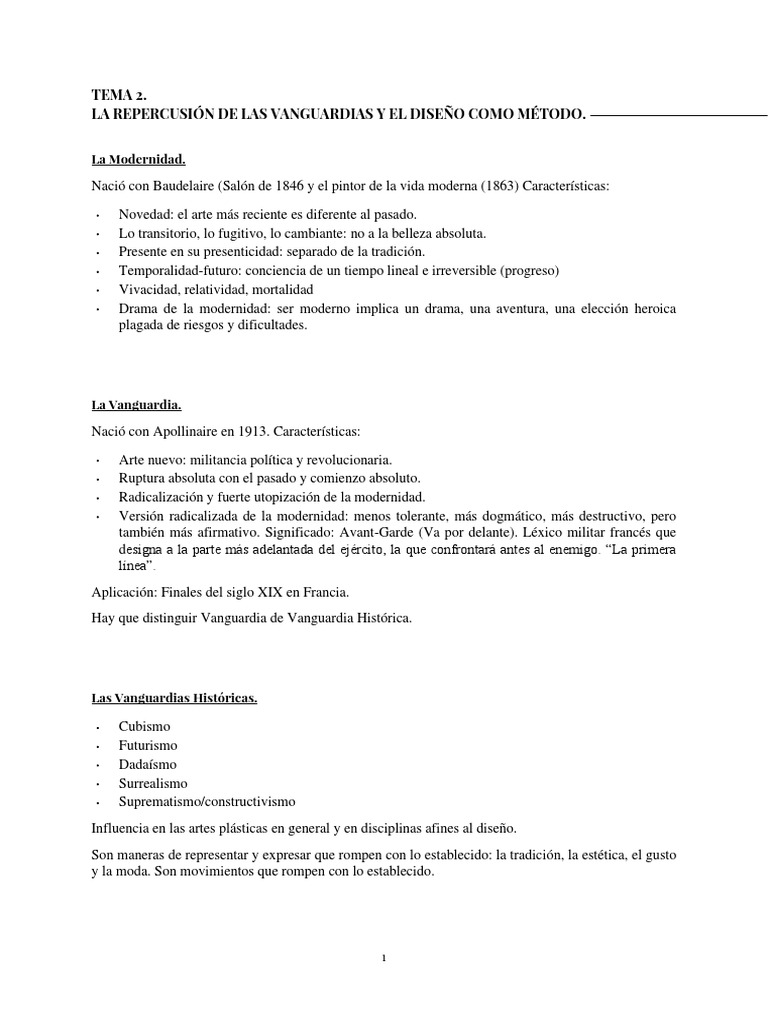 Tema 2 | PDF | Vanguardia | Arte abstracto