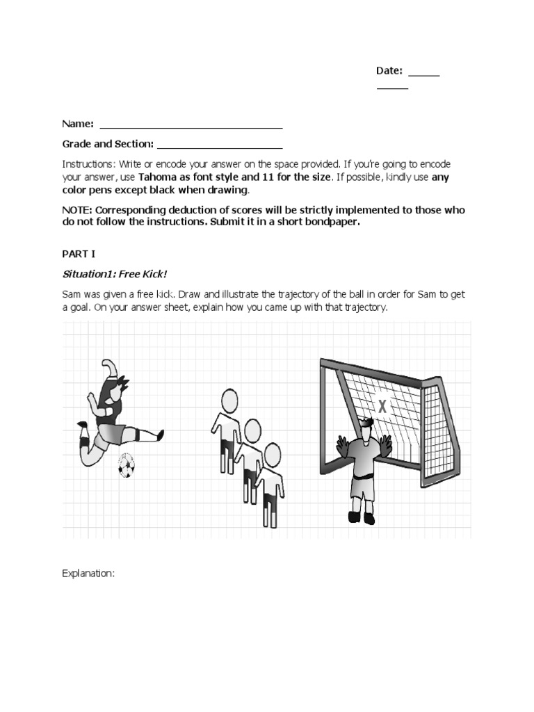 Activity For Projectile Motion | PDF