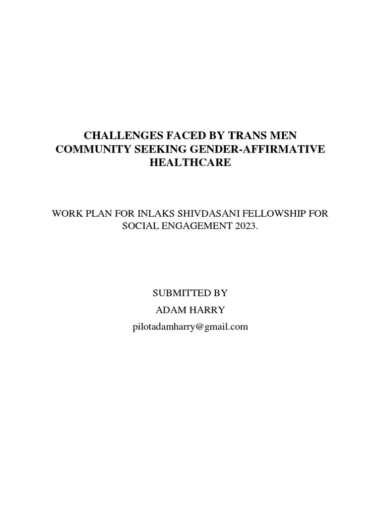 Transgender Work Plan | PDF | Transgender | LGBTQIA+ Studies