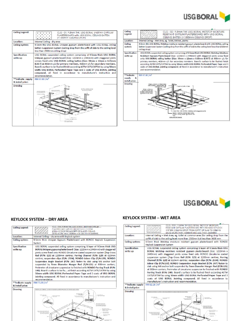 Finishes - Boral Ceiling | PDF | Wall | Ceiling