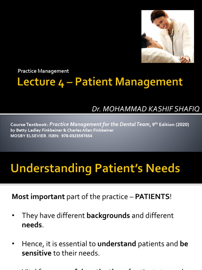 Lecture 4 Slides - Patient Management | Download Free PDF | Nonverbal ...