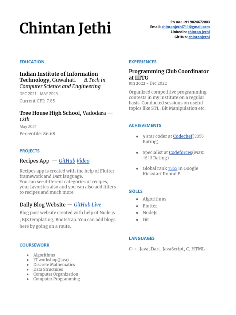 Resume 2 | PDF | Information Technology Management | Computer Engineering