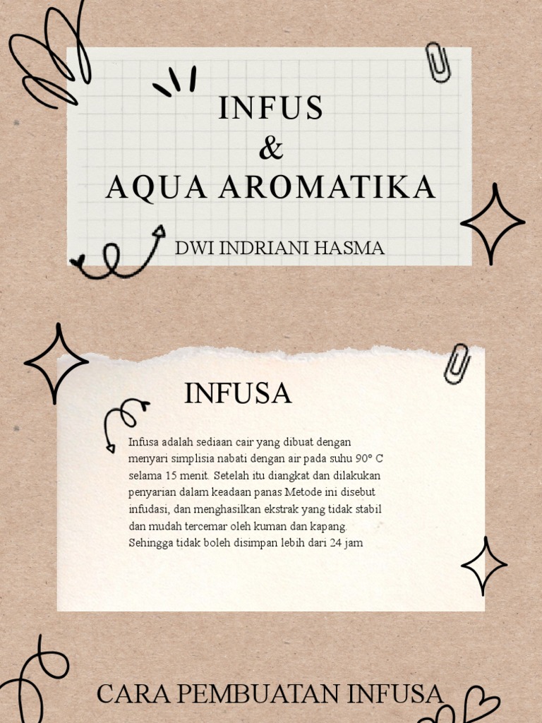 Infus & Aqua Aromatika: Dwi Indriani Hasma | PDF