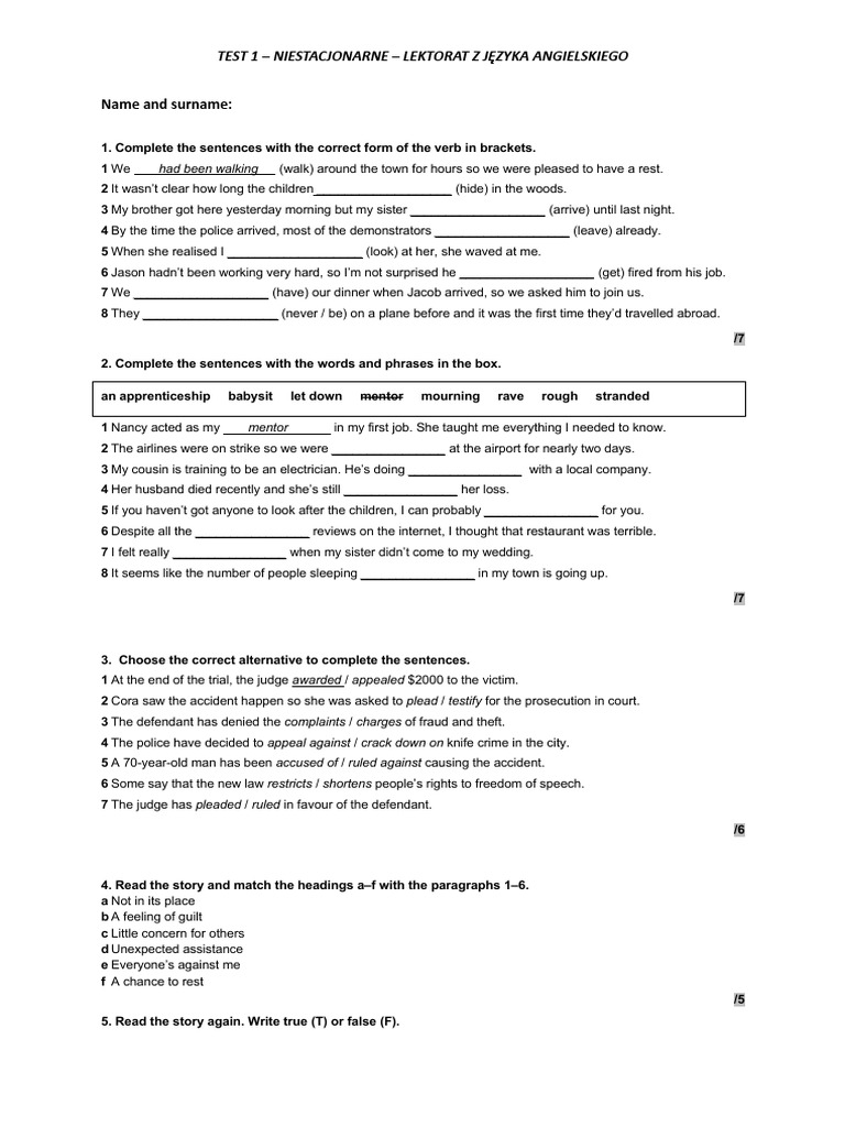Test 1 NST Lektorat | PDF