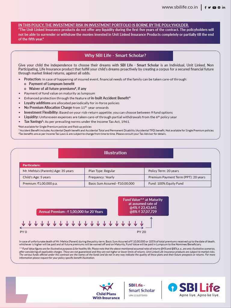 Smart Scholar - One Pager - BR - New Size | PDF | Insurance | Life ...