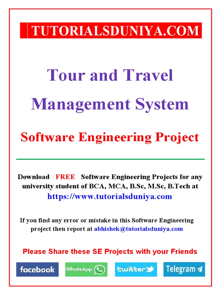 Tour and Travel Management System Project | PDF | User (Computing ...