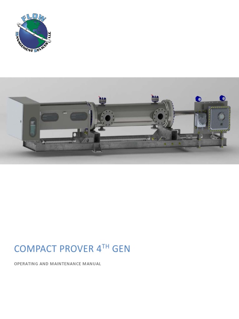 Compact Prover 4 GEN: Operating and Maintenance Manual | PDF | Pipe (Fluid Conveyance ...
