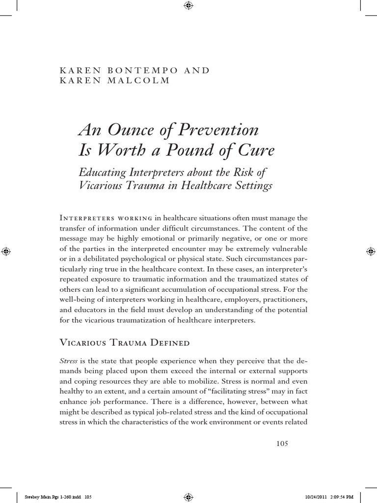 An Ounce of Prevention Is Worth A Pound of Cure: Educating Interpreters ...