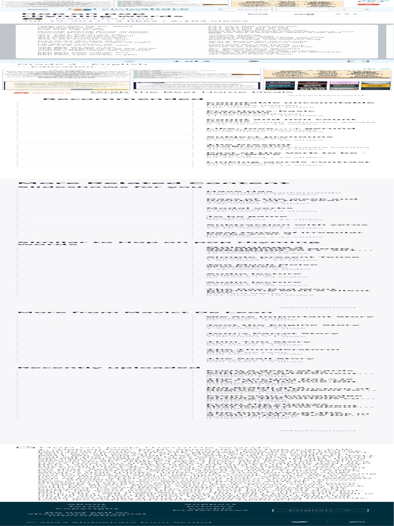 Hop On Pop Rhyming Words | PDF | Verb | Language Mechanics