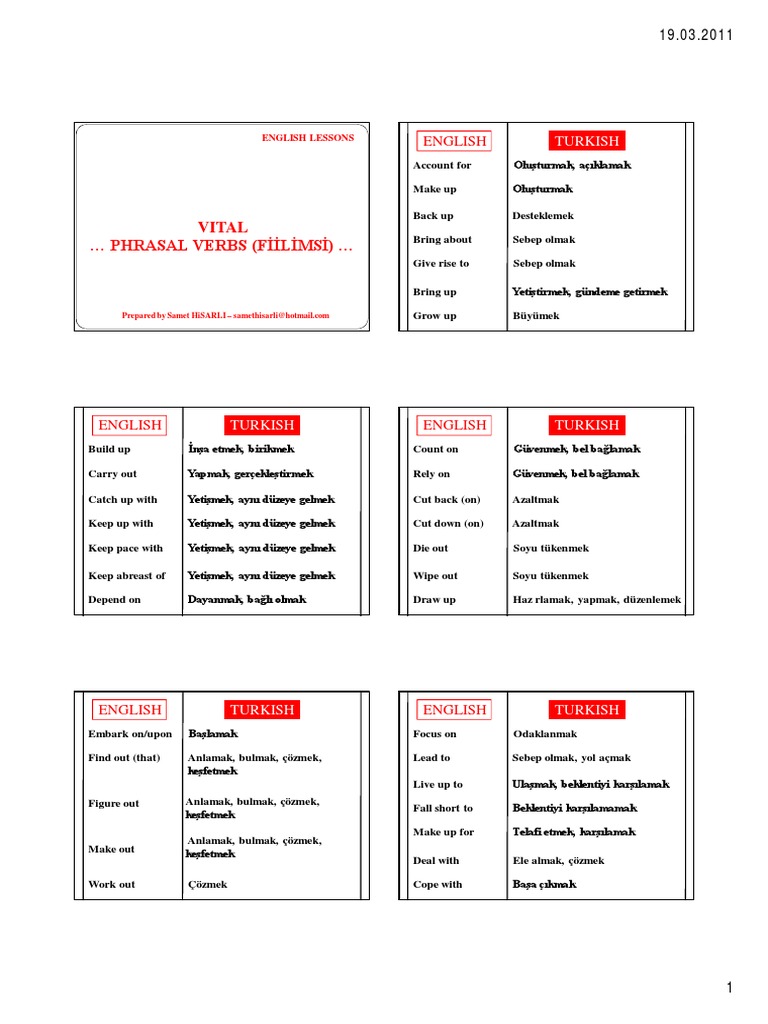 Vital Phrasal Verbs | PDF