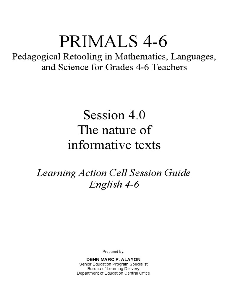 The Nature of Informative Texts | PDF | Reading Comprehension | Learning