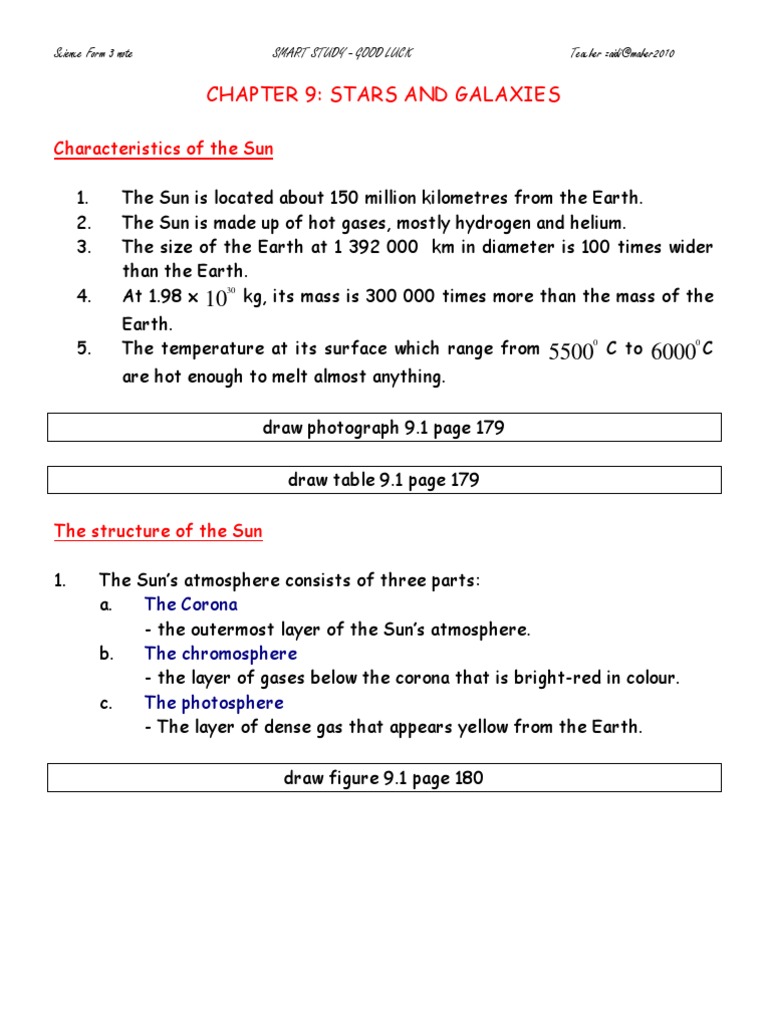Characteristics of Stars and the Sun | PDF | Stars | Nebula