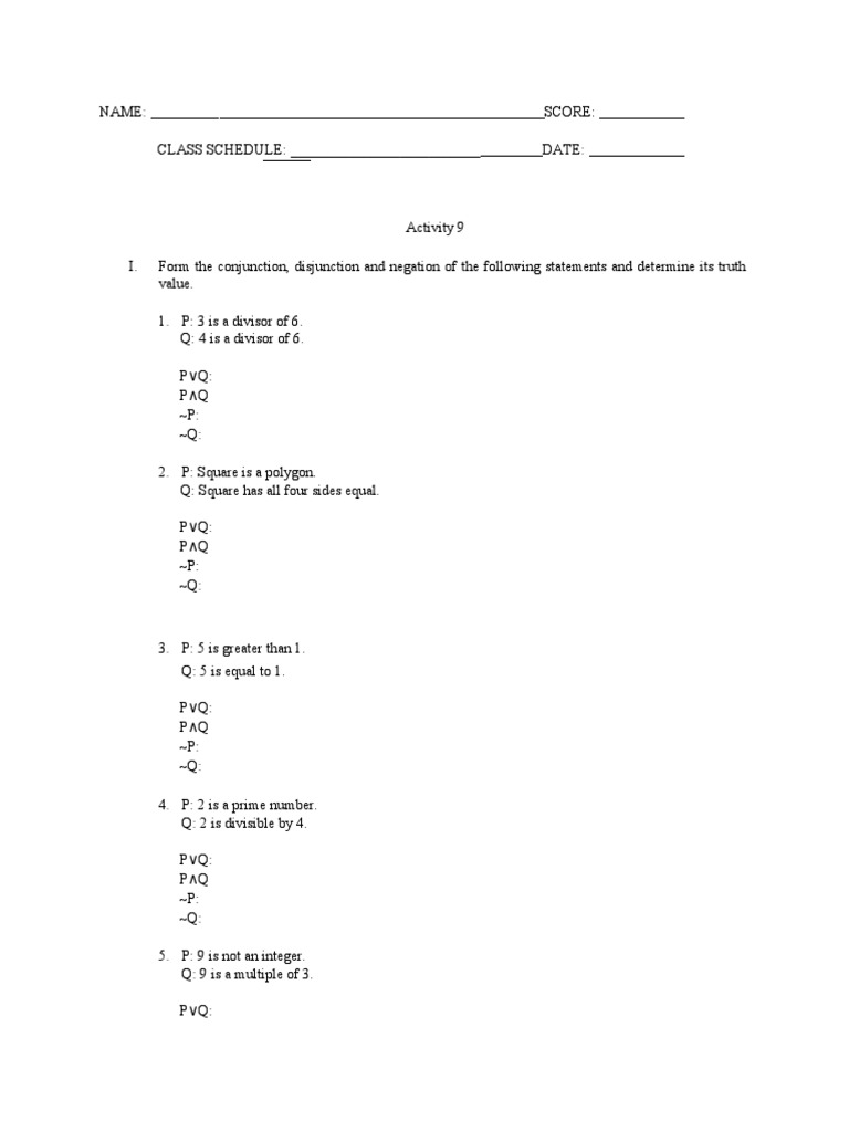 Class Schedule Logic Puzzles | PDF | Deductive Reasoning | Argument