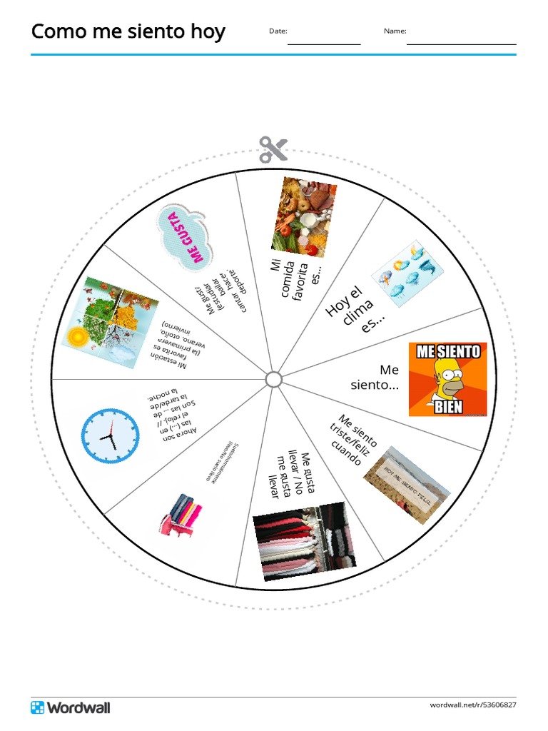 Como Me Siento Hoy Random Wheel | PDF