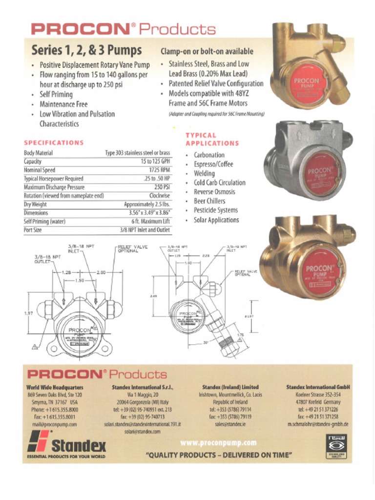 Procon Series-3-Pump Spec | PDF