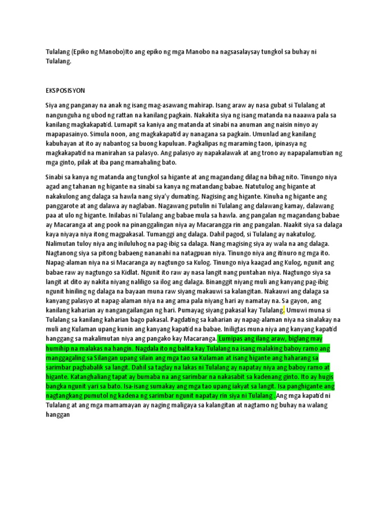 Tulalang Epiko Ng Mga Manobo Tulalang (Epiko Ng Mga Manobo) By Purple