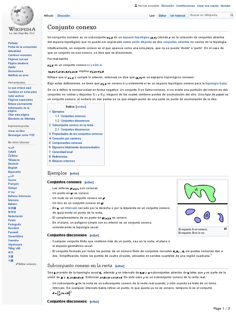 Conjunto Conexo | PDF | Espacios topológicos | Estructuras matemáticas