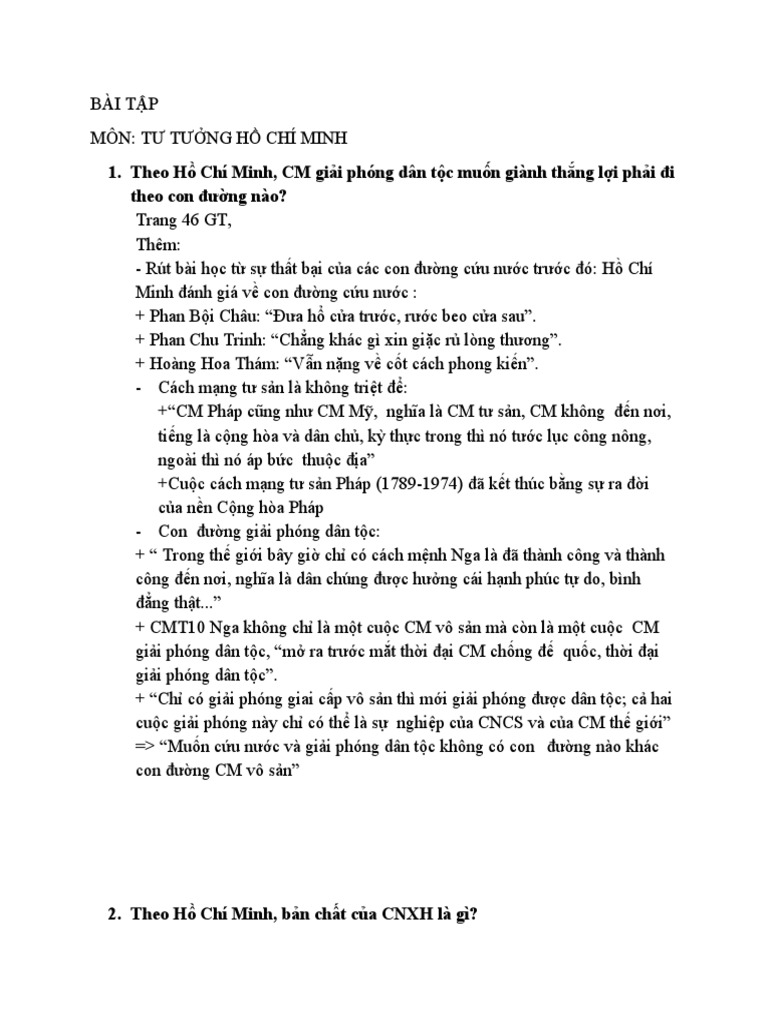 ĐỀ CƯƠNG ÔN THI TTHCM | PDF