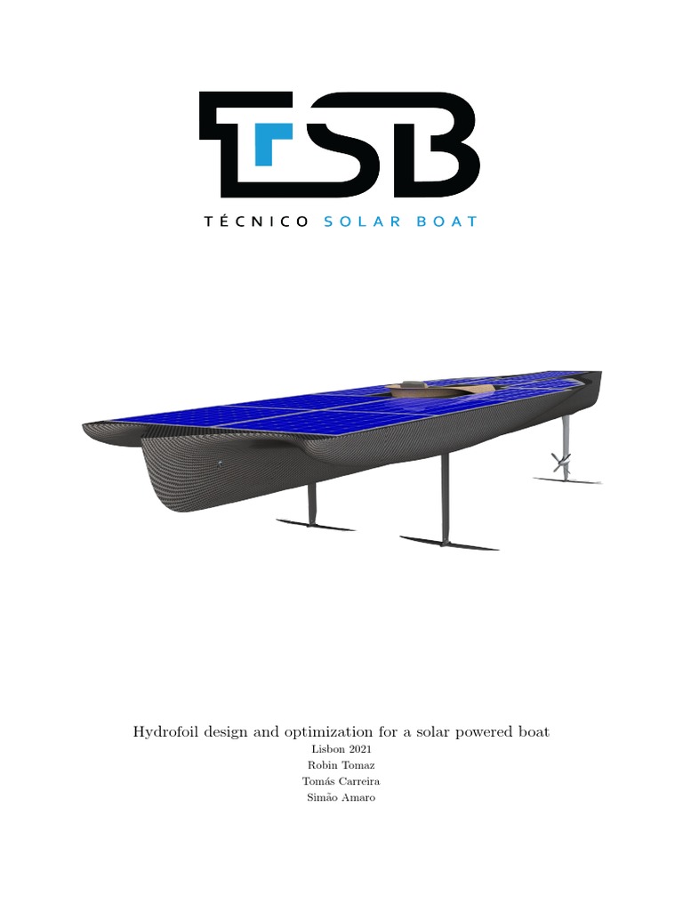 TSB Hydrofoil Analysis and Optimization | PDF | Drag (Physics) | Lift ...