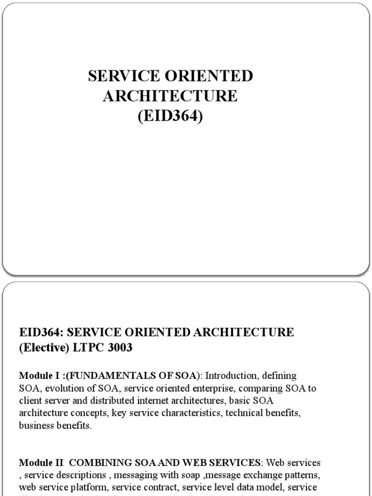 SOA Fundamentals and Terminology | PDF | Service Oriented Architecture | Web Service