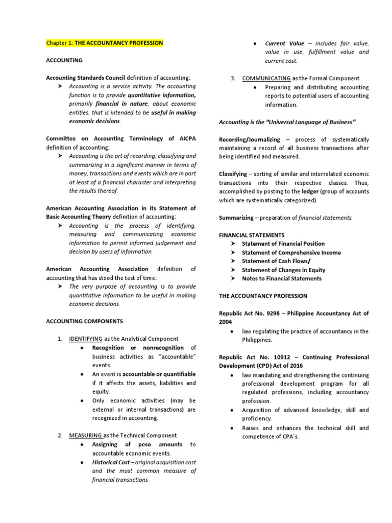 ACCA - Chapter 1-4 (A5) | PDF | International Financial Reporting ...