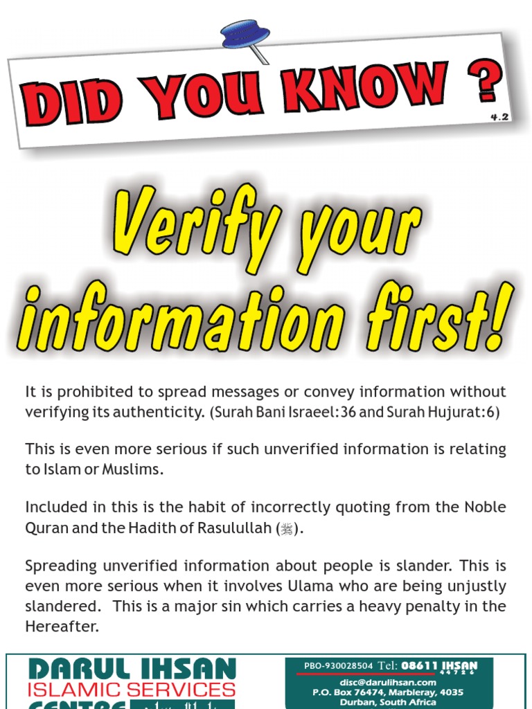 Verify Information Before Spreading | PDF