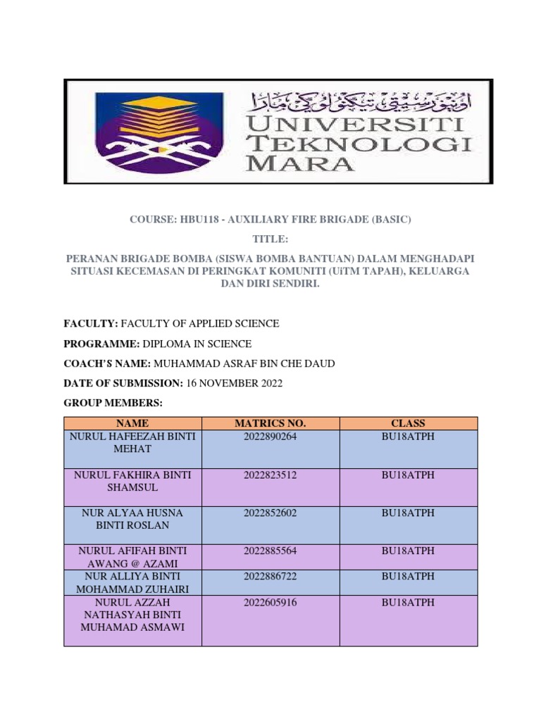 Hbu118 - Auxiliary Fire Brigade (Basic) | PDF