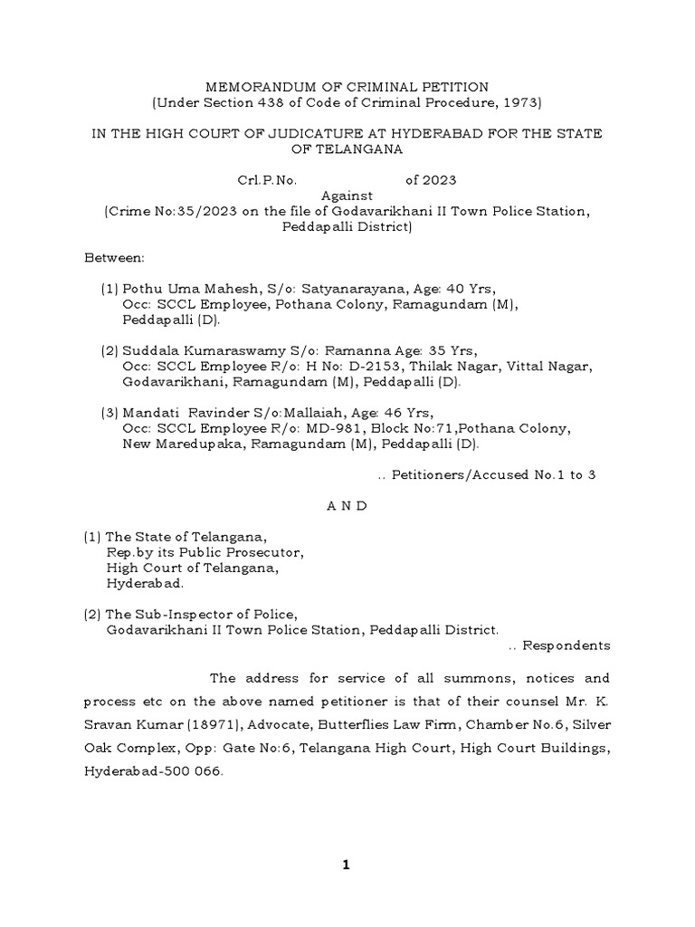 CRLP Anticipatory Bail PDF | PDF | Bail | Aiding And Abetting