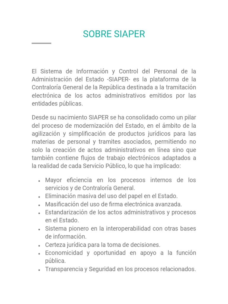 Sobre Siaper | PDF | Administración Pública | Informática