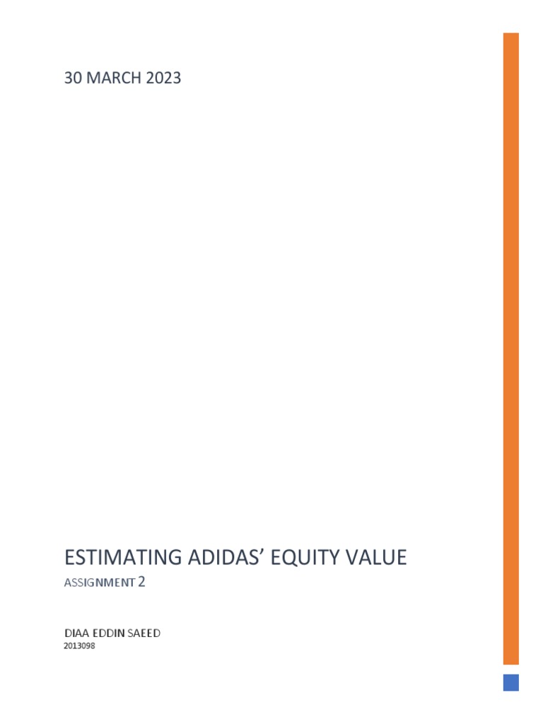 Adidas Equity Valuation Analysis | PDF | Stocks | Valuation (Finance)