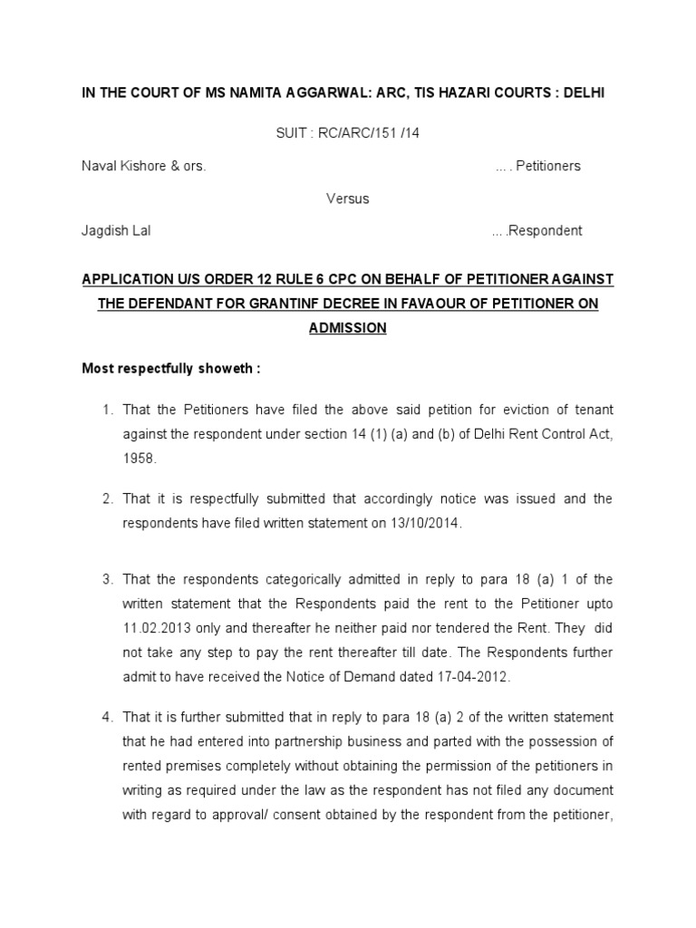 Naval Kishore o 12 Rule 6 | PDF | Affidavit | Legal Procedure