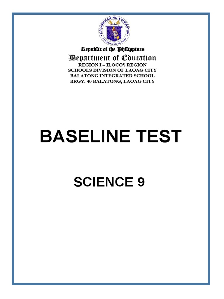Grade 9 Science Baseline Test Questions | PDF | Chemical Compounds ...