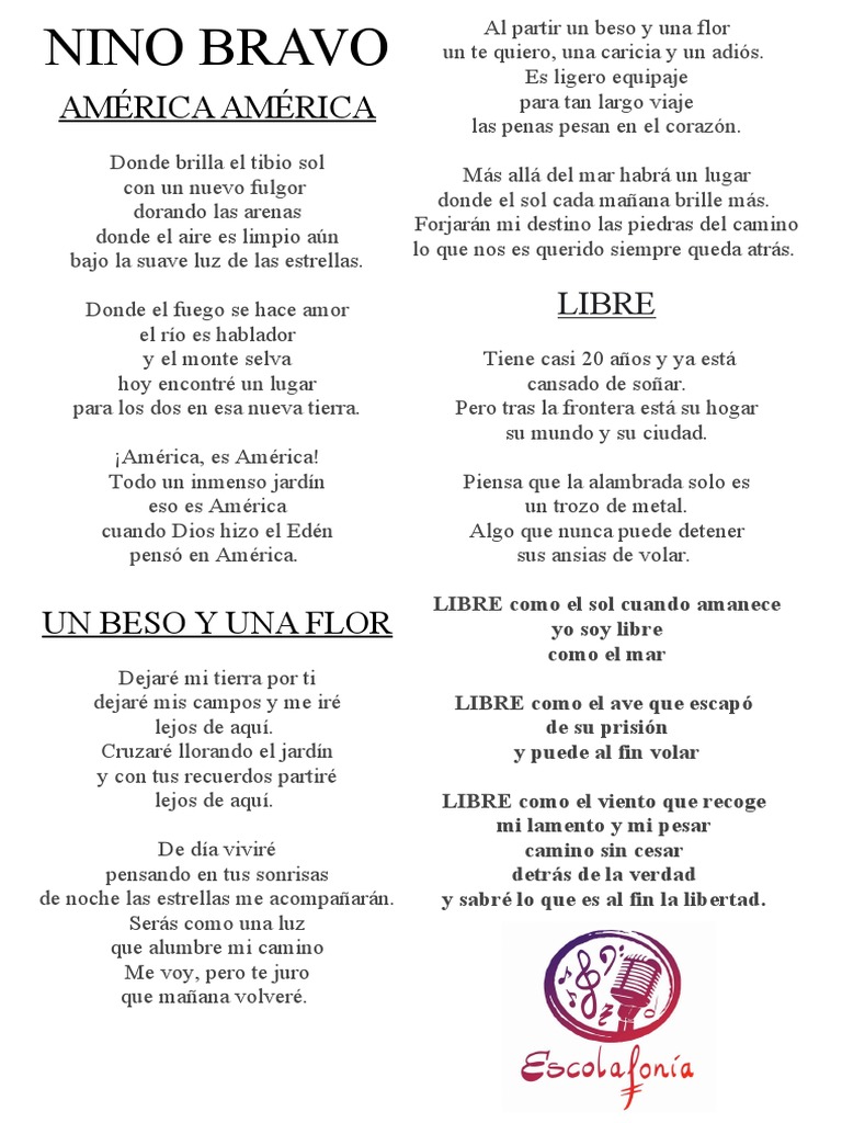 Letra Nino Bravo | PDF