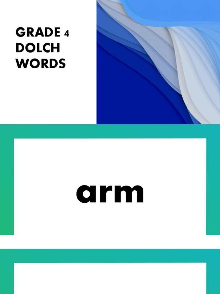 Grade 4 Dolch Word List | PDF