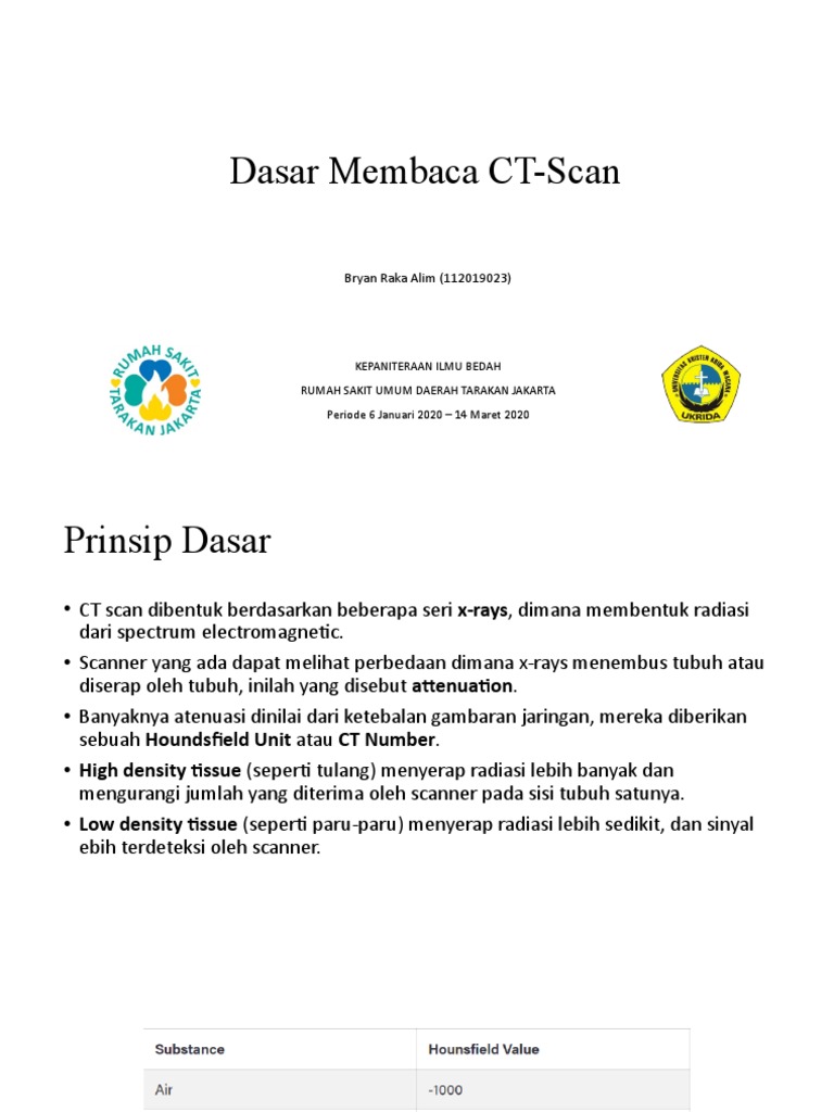 Dasar Membaca CT-Scan | PDF