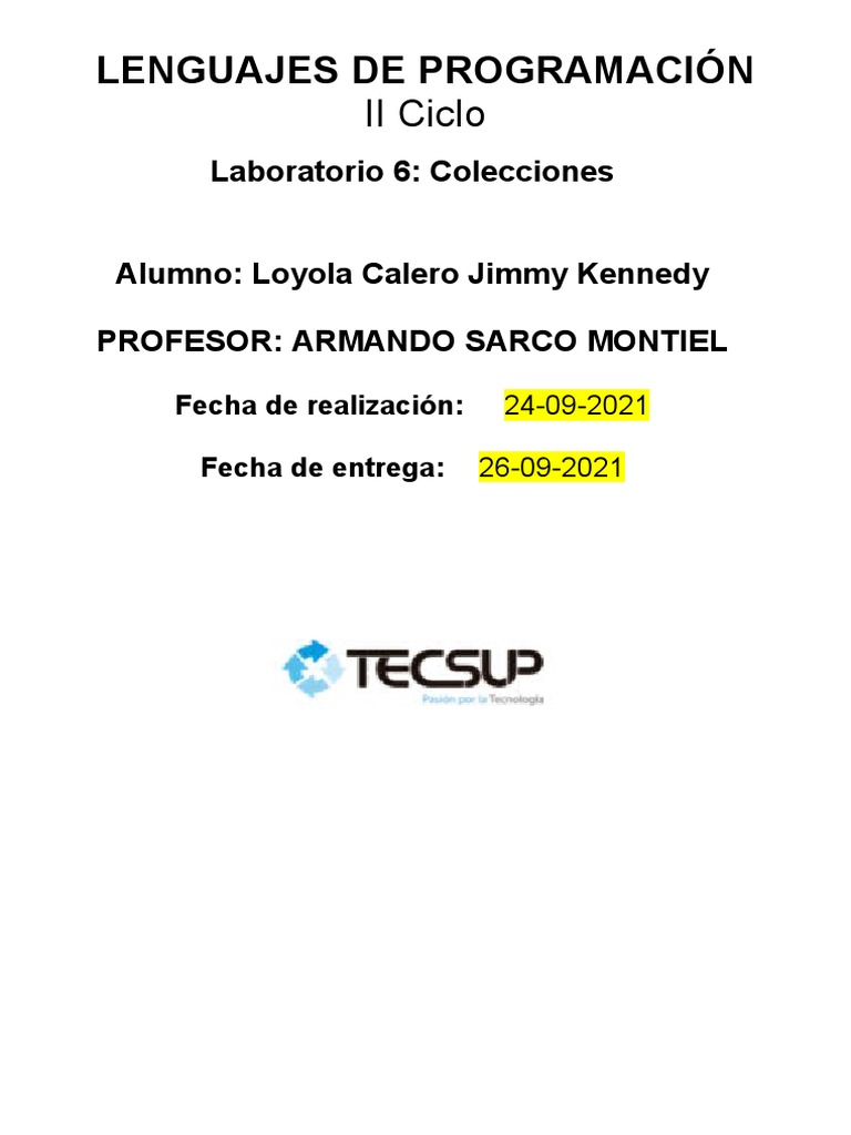 Lenguajes de Programación: II Ciclo | PDF