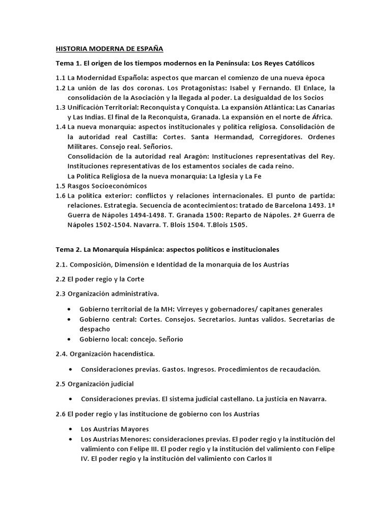Historia Moderna De España Completo Pdf España