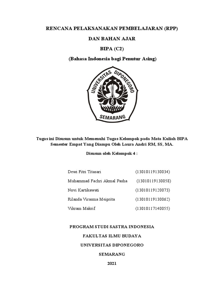 Uts Bipa Kelompok 4 Kelasb C2 Pdf