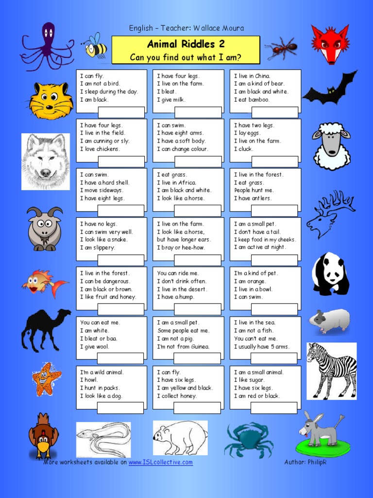 animal-riddles-2-medium-fun-activities-games_715 | PDF | Pet ...