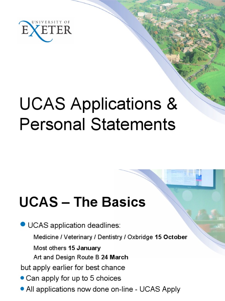 UCAS Applications & Personal Statements | PDF | University And College ...