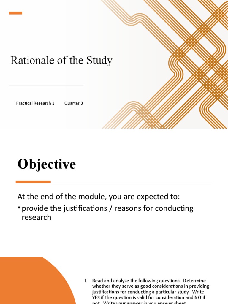 Week 4 Rationale of The Study 1 | PDF | Knowledge | Information