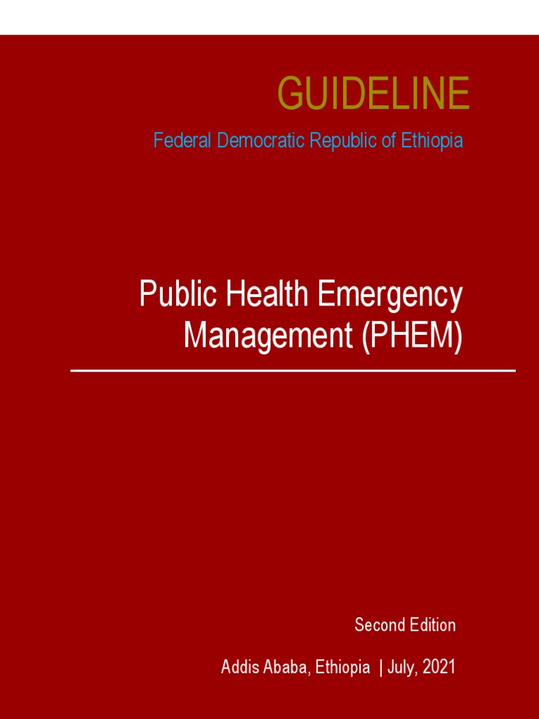Revised PHEM Guidelines for Ethiopia 2021 | PDF | Emergency Management ...