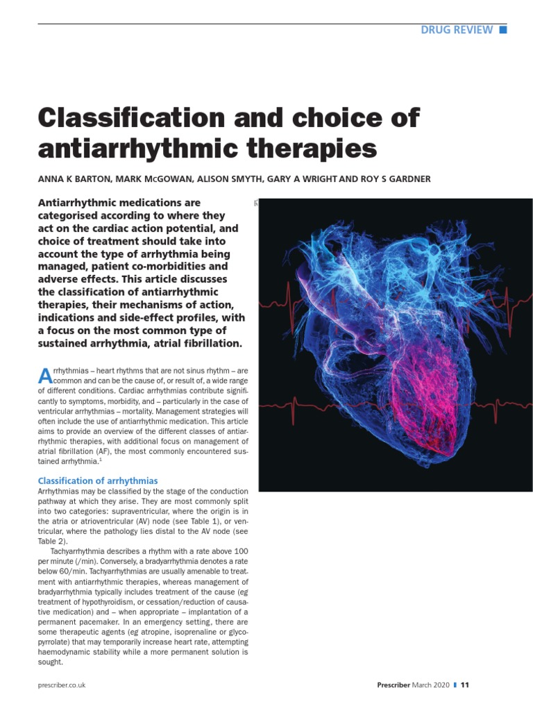 Antiarrhythmic Drug Review 2020 | PDF | Cardiovascular Physiology | Heart