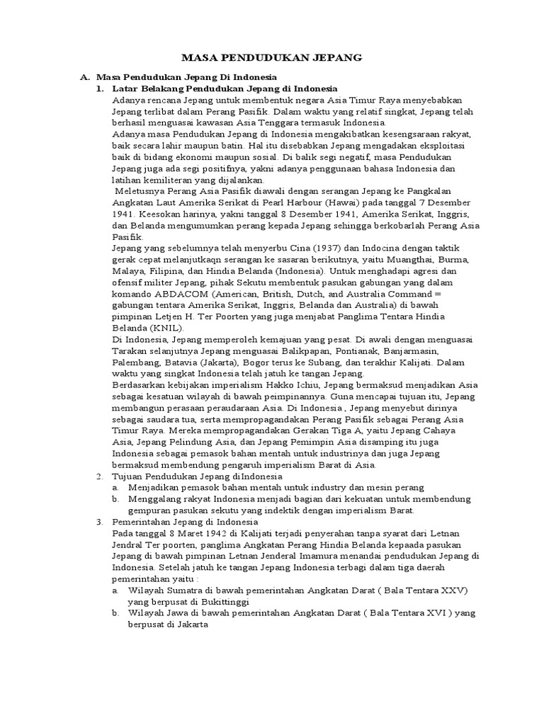 Literasi Masa Pendudukan Jepang | PDF