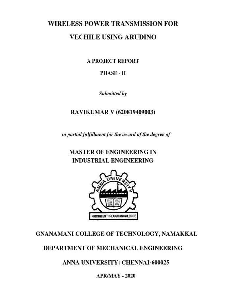 Wireless Power Transmission for EVs | PDF | Global Positioning System ...